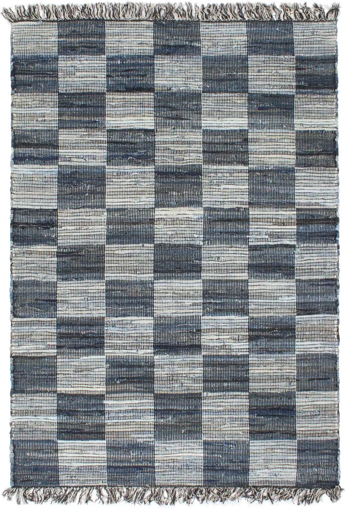 Ručně tkaný koberec Chindi riflovina - modrý | 120x170 cm