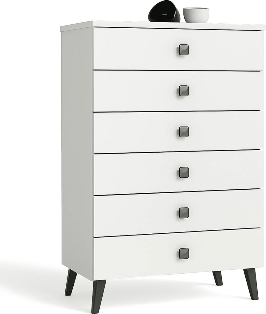 Komoda Mobi K-06 bílá/černá