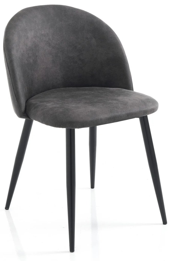 Tomasucci Polstrovaná židle NEW KELLY GREY 78x50x50cm,  šedo-černá