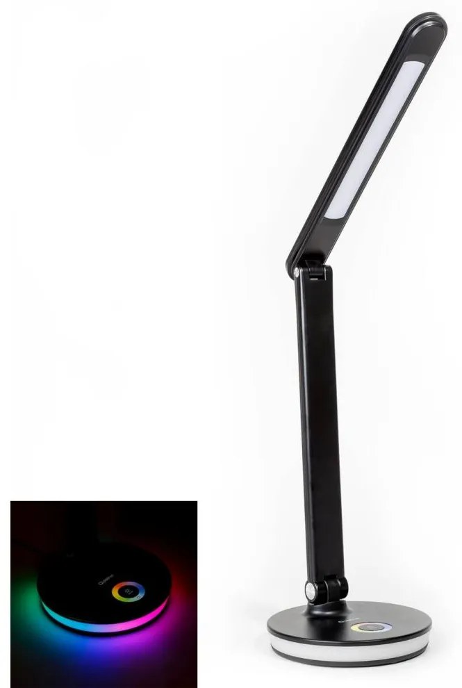 Platinet | LED RGB Nabíjecí stolní lampa s funkcí powerbanky LED/12W/5V 2800-6000K černá | PL0492