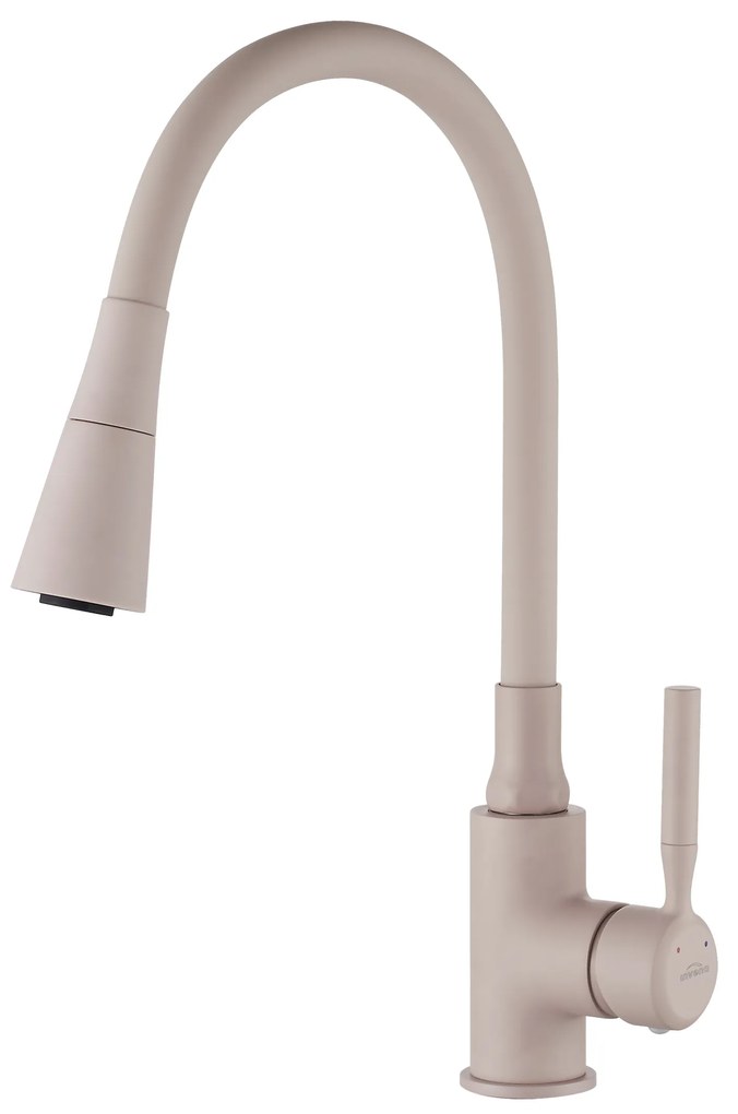 Invena Hula, vysoká dřezová baterie 2-funkční, béžová, INV-BZ-85-P03-L
