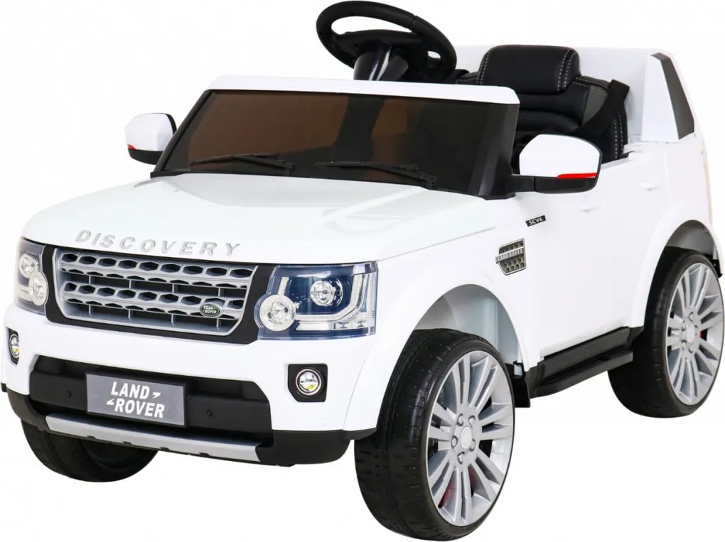 Ramiz Land Rover Discovery elektrické auto pro děti bílé SUV + dálkové ovládání