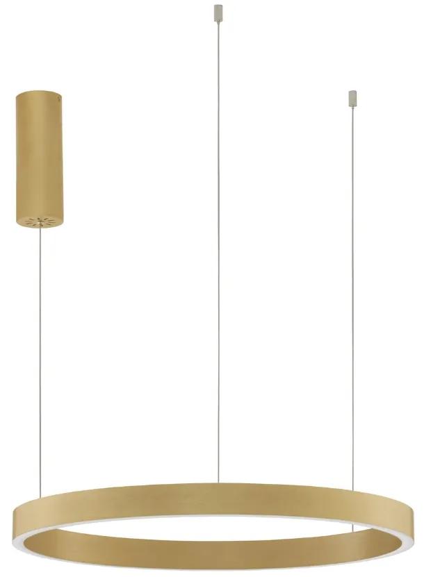 OnaDnes -20% Zlaté kovové závěsné LED světlo Nova Luce Elowen 60 cm