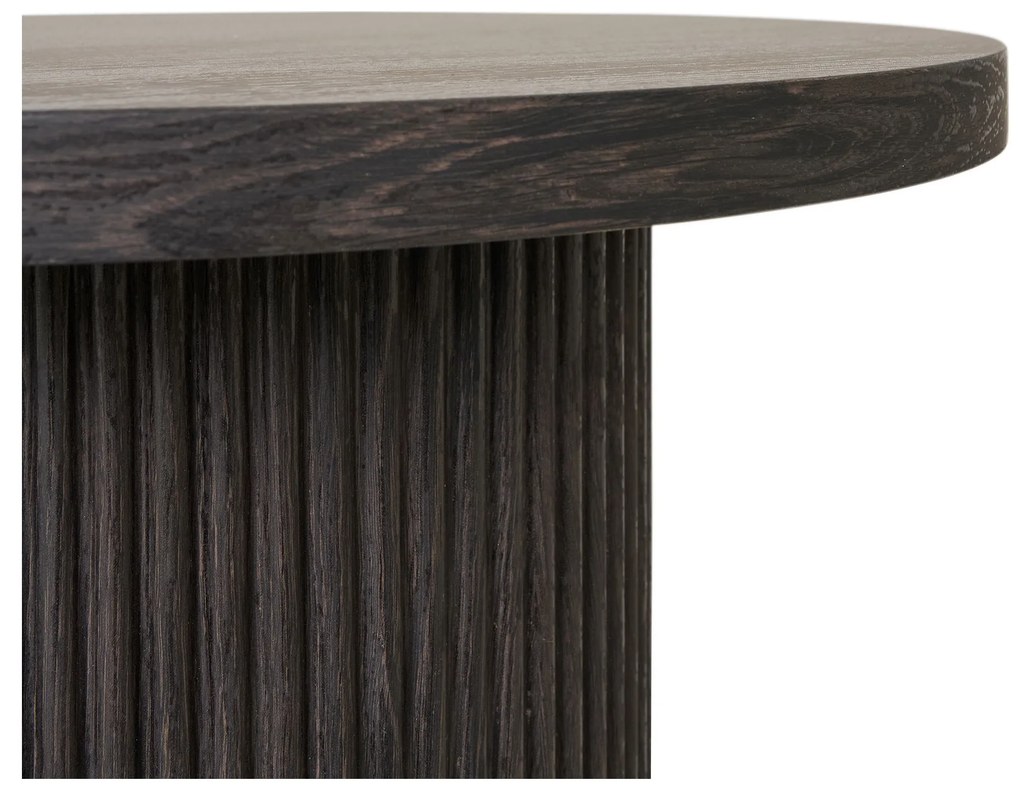 House Nordic Odkládací stolek BOAVISTA tmavě hnědý Ø48cm 2102110