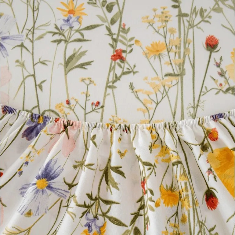 Prostěradlo z mikrovlákna WILDFLOWERS barevné 90x200 cm