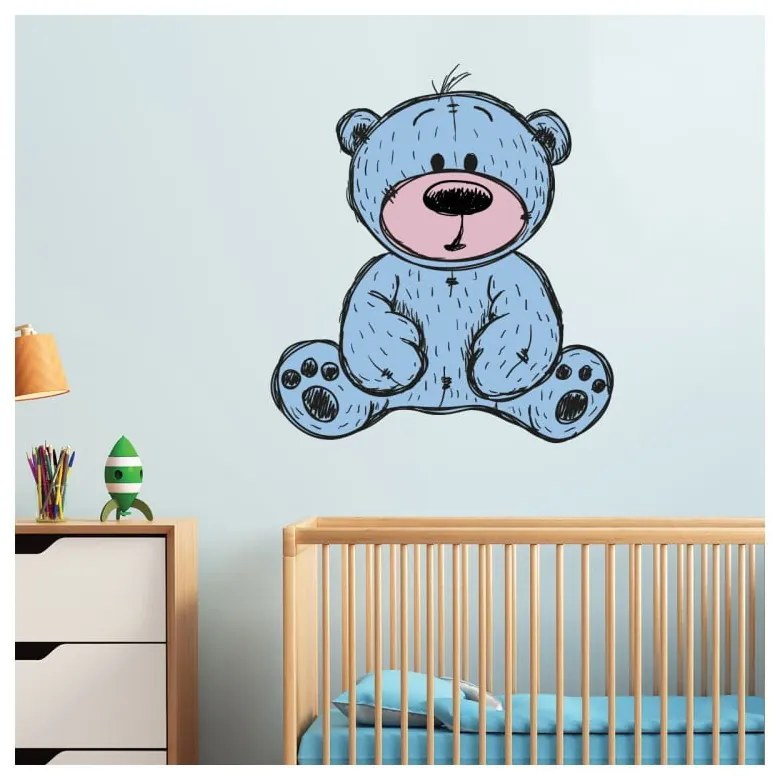 Nástěnná dětská samolepka Ambiance Teddy Bear, 60 x 55 cm