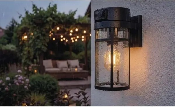 Venkovní nástěnné svítidlo s kamerou 1xE27/15W/230V Wi-Fi IP44