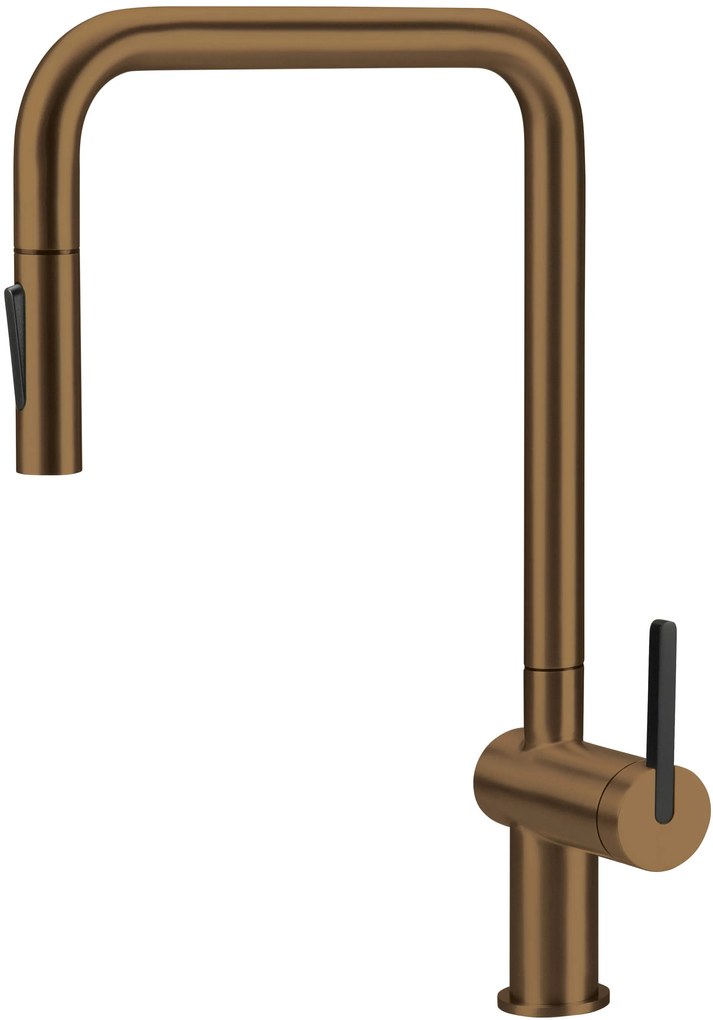 Deante Momi, dřezová baterie s výsuvnou sprškou h-408, broušený bronz, DEA-BKM_C73N