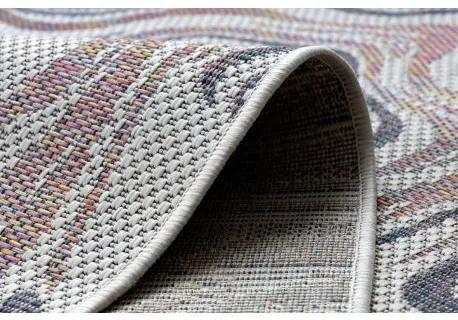 koberec SISAL SION Vlny 2836 ploché tkaní ecru / modrý / růžový velikost 160x220 cm | krásné koberce cz