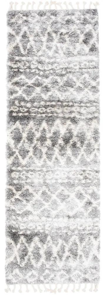 Kusový koberec shaggy Apache šedý atyp 80x200cm