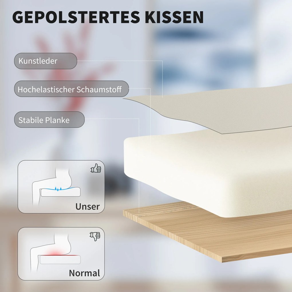 HOMCOM ergonomická kancelářská židle s nastavitelným opěradlem, vysouvatelnou opěrkou nohou, polstrovaným sedákem z ekokůže, výškově nastavitelná — b…