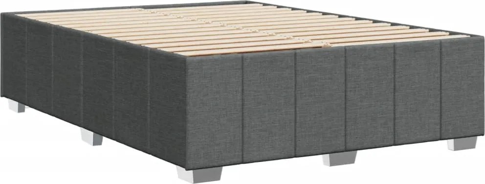 Rám postele bez matrace tmavě šedý 160 x 200 cm textil 3284847