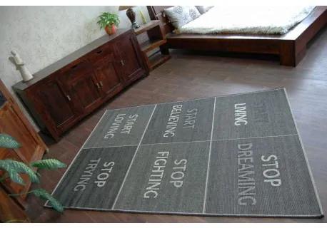 Dywany Luszczow Kusový koberec SIZAL FLOORLUX 20275 YOLO černý / stříbro Rozměr koberce: 140 x 200 cm