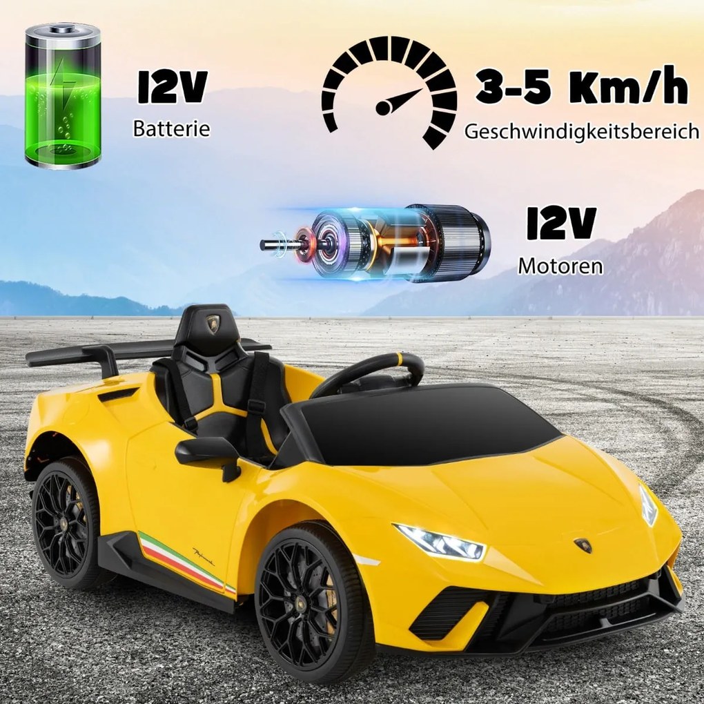 Costway Dětské elektrické autíčko Lamborghini 12 V dětské auto elektrické
