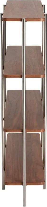 Regál v dekoru ořechu v tmavě přírodní barvě 120x120x30 cm Lyllo – Ellos Home