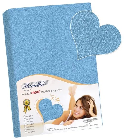 Bellatex Prostěradlo froté aqua rozměr 120x200 cm