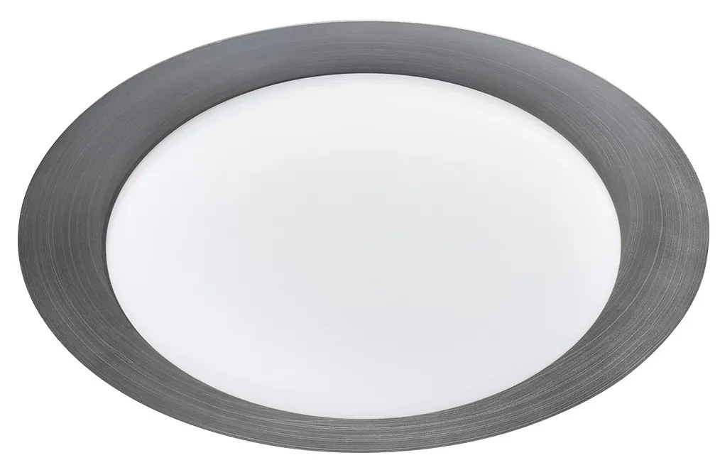 Linea Light Crew_1, stropní svítidlo s šedým límcem, 12W LED 3000K, prům. 30cm