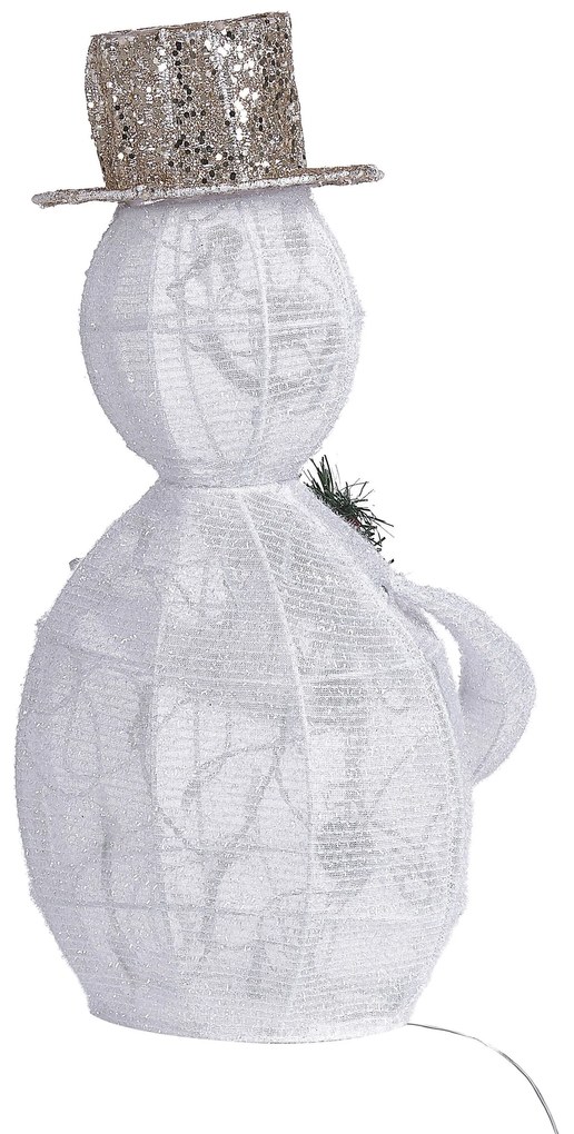 Venkovní sněhulák s LED osvětlením 50 cm bílý KUMPU Beliani