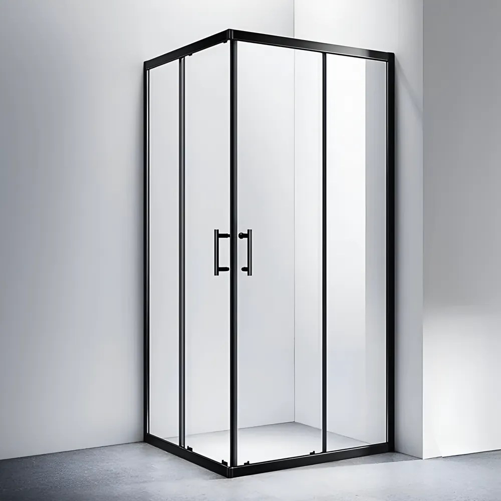 Motril Černá sprchová kabina 90x90, 190cm, 6mm, NANO