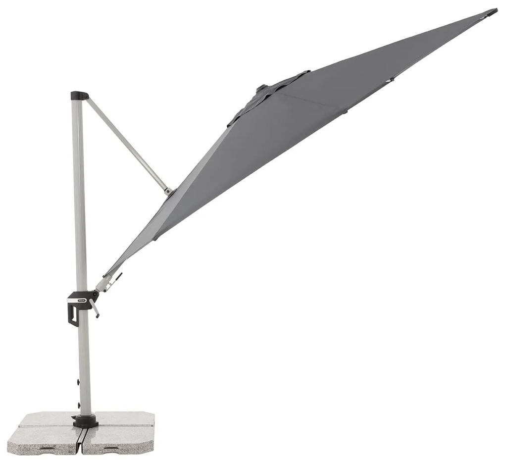 Doppler ACTIVE 370 cm - výkyvný zahradní slunečník s boční tyčí antracit