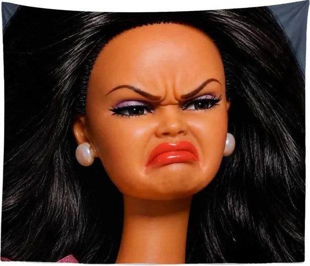 Sablio Deka Naštvaná Barbie - Meme Barbie - 150x120 cm