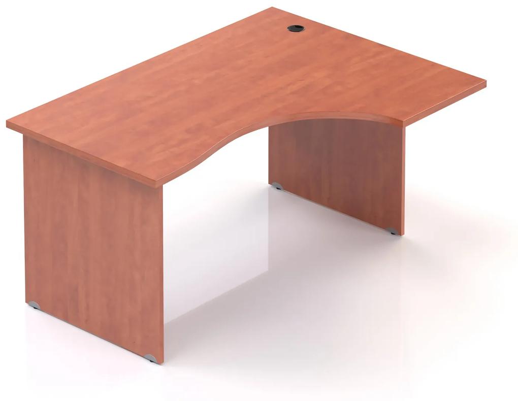 Kancelářský rohový pravý stůl Komfort, dřevěná podnož, 140x70/100x76 cm BKA18 19