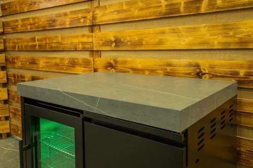 Venkovní kuchyně GrandHall s grilem Maxim G5 a s dřezem a vinotékou, 262cm