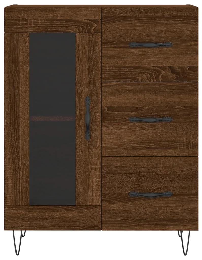 Skříň highboard hnědý dub 69,5 x 34 x 180 cm kompozitní dřevo,  3198104