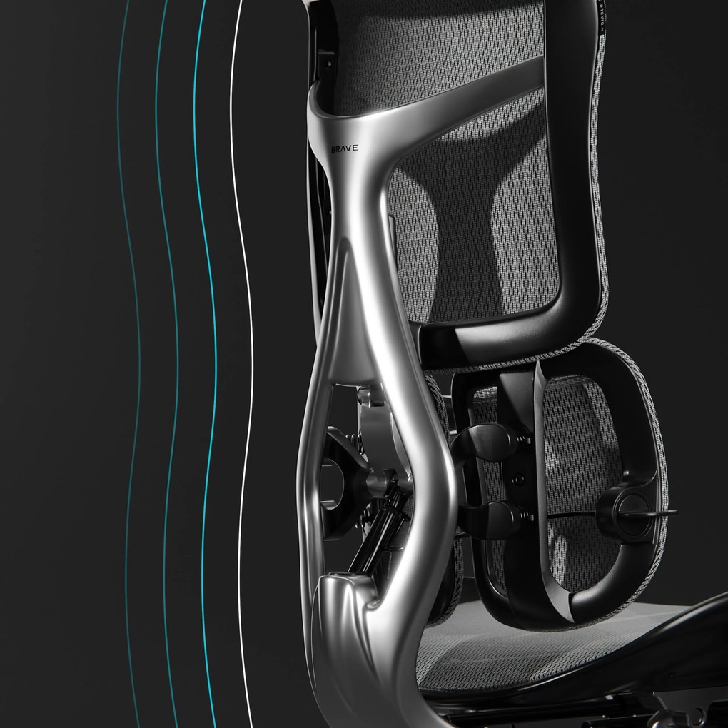 Ergonomická židle s podnožkou černá Premium Normal Size: Diablo V-Kinetic