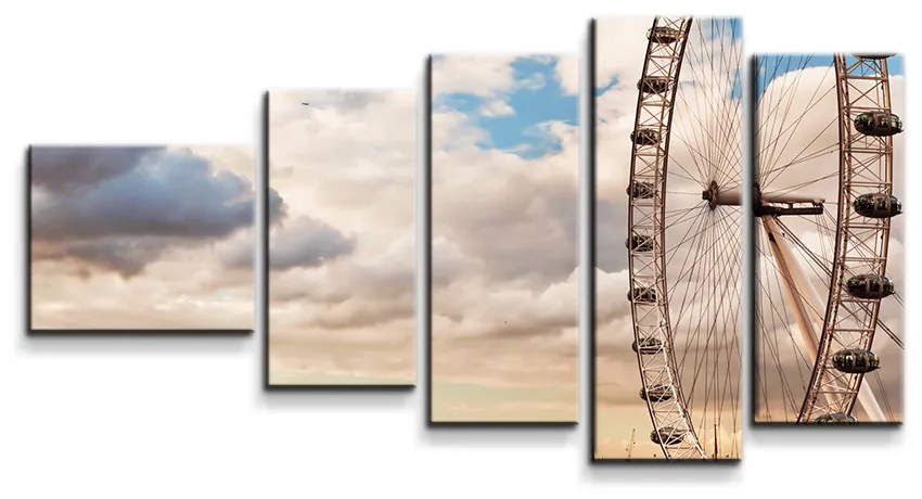 Sablio Obraz - 5-dílný London eye - 100x60 cm