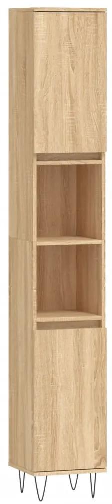 3dílný set koupelnového nábytku dub sonoma kompozitní dřevo,  3190278