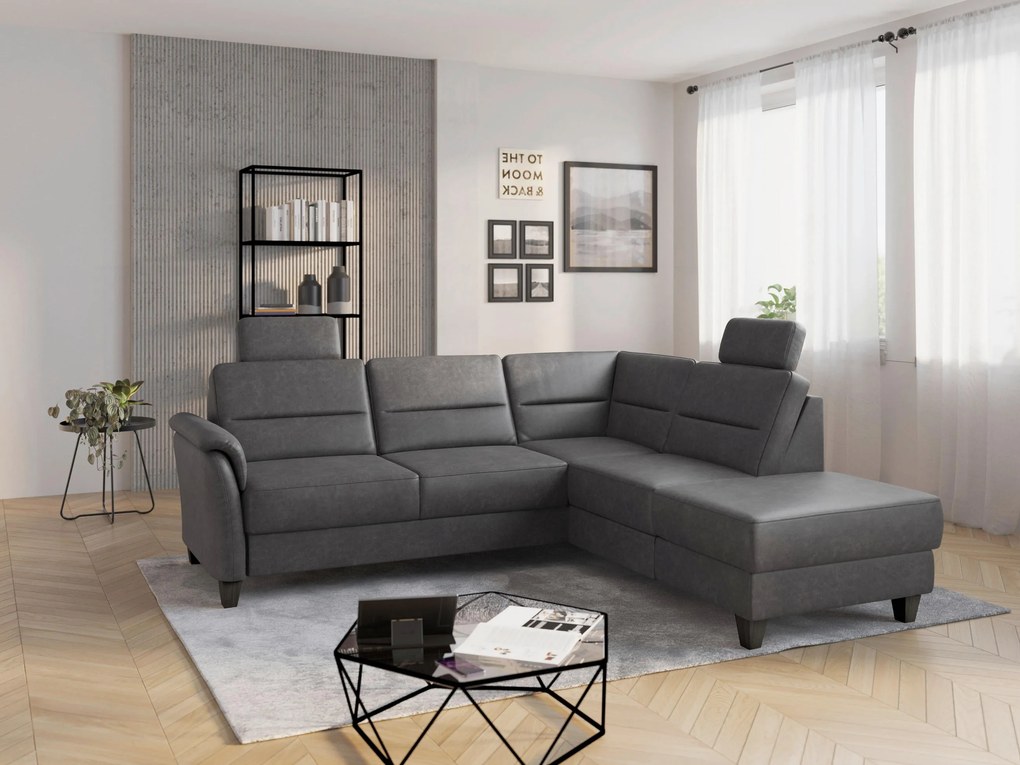XXXLutz ROHOVÁ SEDAČKA, textil, antracitová Sit & More - Sedací soupravy - 000144019792