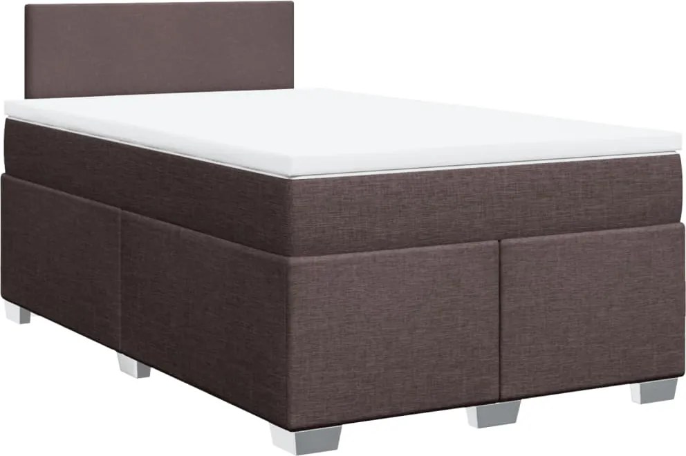Box spring postel s matrací tmavě hnědá 120x190 cm textil 3288123