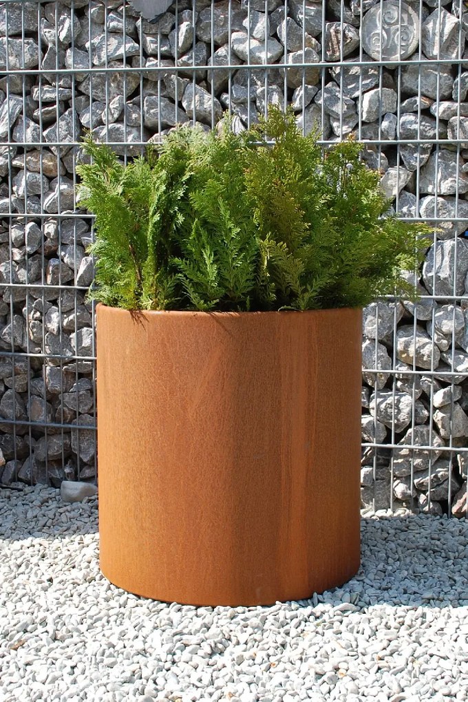 Květináč NEW RONDO, corten, Ø 60 cm, hnědý