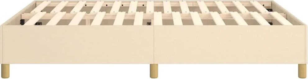 Rám postele s boxspringem krémový 140 x 190 cm textil 3120958