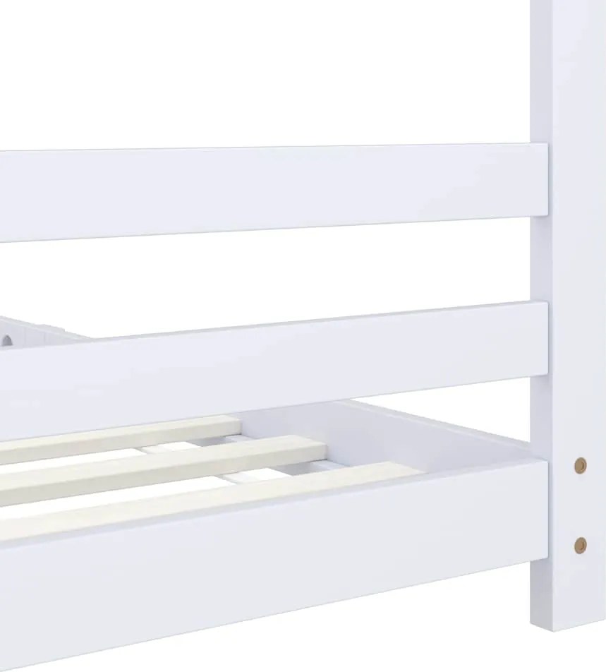 Rám dětské postele bílý masivní borové dřevo 90 x 200 cm 289612