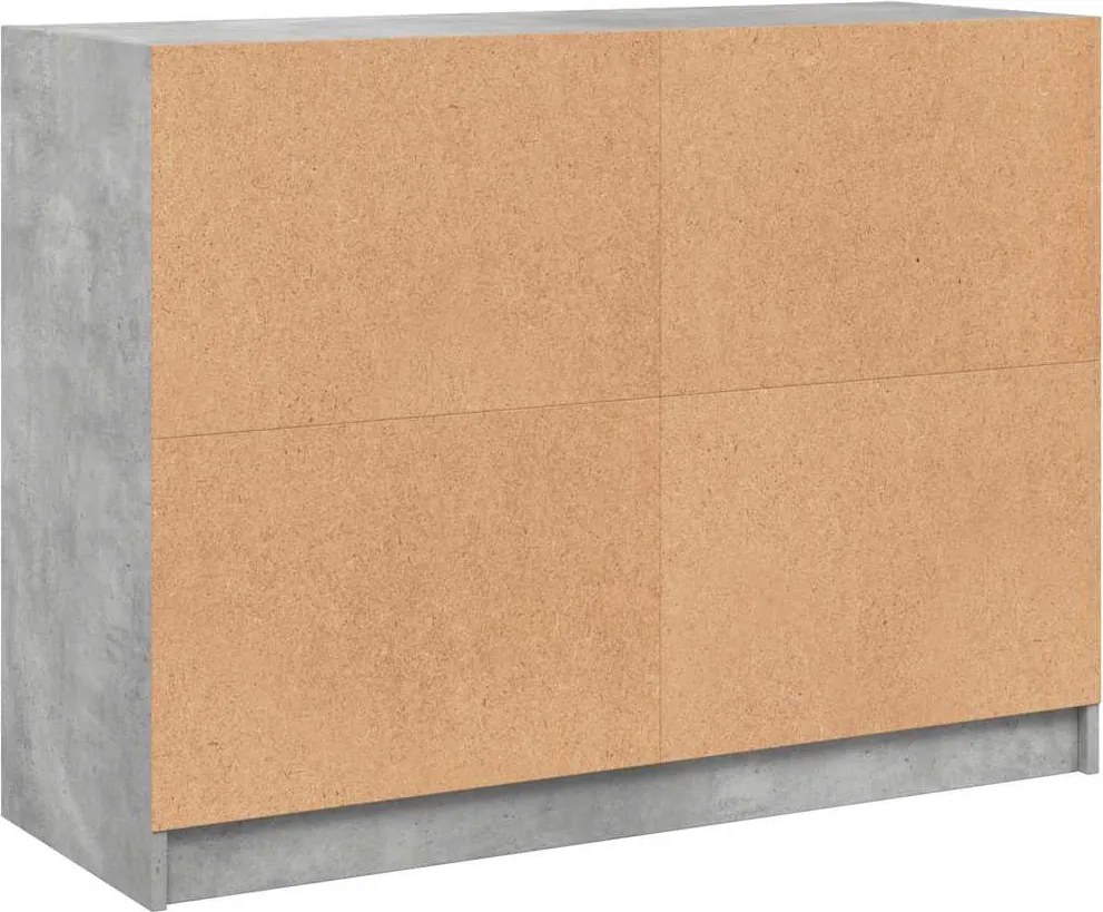 Příborník betonově šedý 102 x 37 x 75,5 cm kompozitní dřevo 3295874