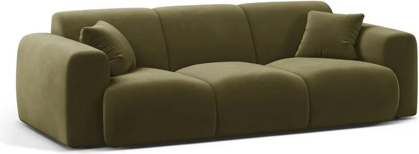 Khaki sametová pohovka 235 cm Molino – Micadoni