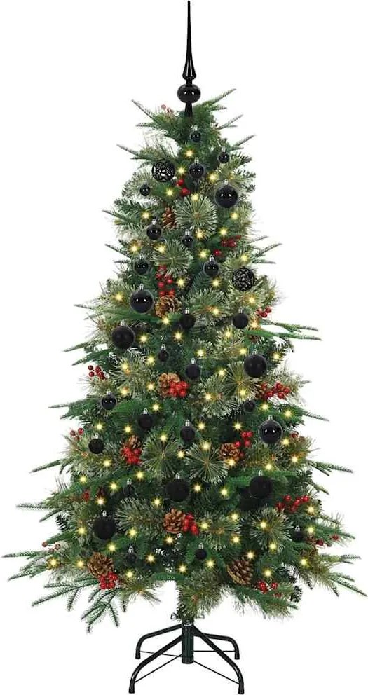 Umělý Skládací Vánoční Strom s stojanem Zelená 150 cm PE a PVC 3397407