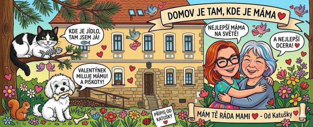 Personalizovaný hrnek z vlastní fotky pro rodinu – Komiksový styl