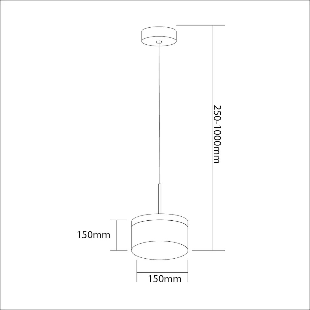 Závěsné LED svítidlo Elegance, 1x LED 9w, 4000k, g