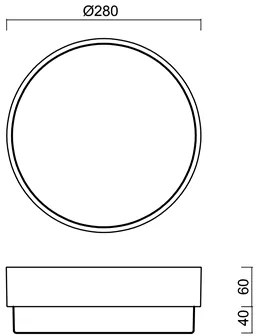 Osmont Triton 1, stropní bílé kruhové svítidlo, 2x25W E27, průměr 28cm, IP65