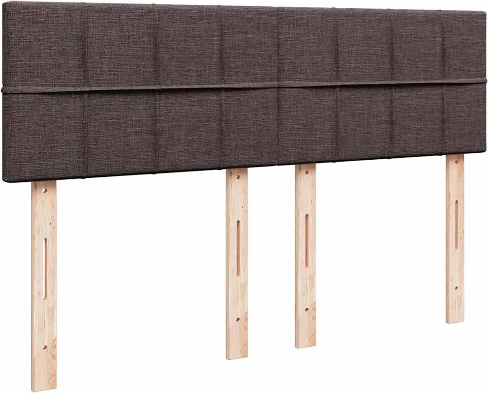 Box spring postel s matrací tmavě hnědá 140x200 cm textil 3287094