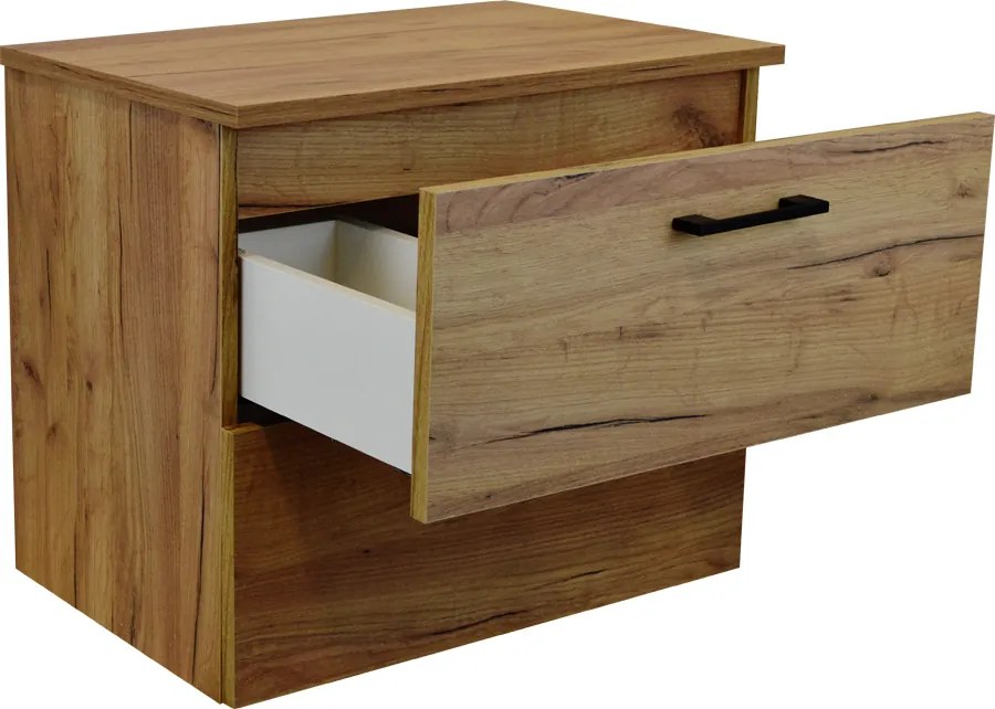 Comodo Koupelnová skříňka pod deskové umyvadlo Agria GO 60-HD- zlatý dub/zlatý dub