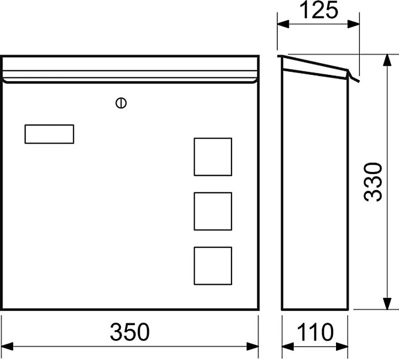 Poštovní schránka RICHTER BK.703.GZ.N (NEREZ), RICHTER Nerez matný
