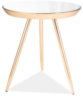 Konferenční stolek Becky (bílá + zlatá). 1049992