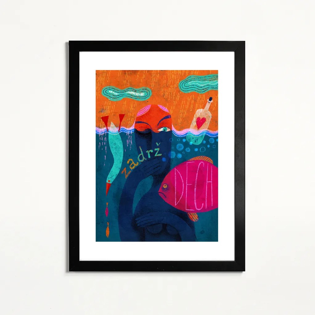 Magda Andresová | Zadrž dech Rám: Černý, Velikost: 30 x 20 cm