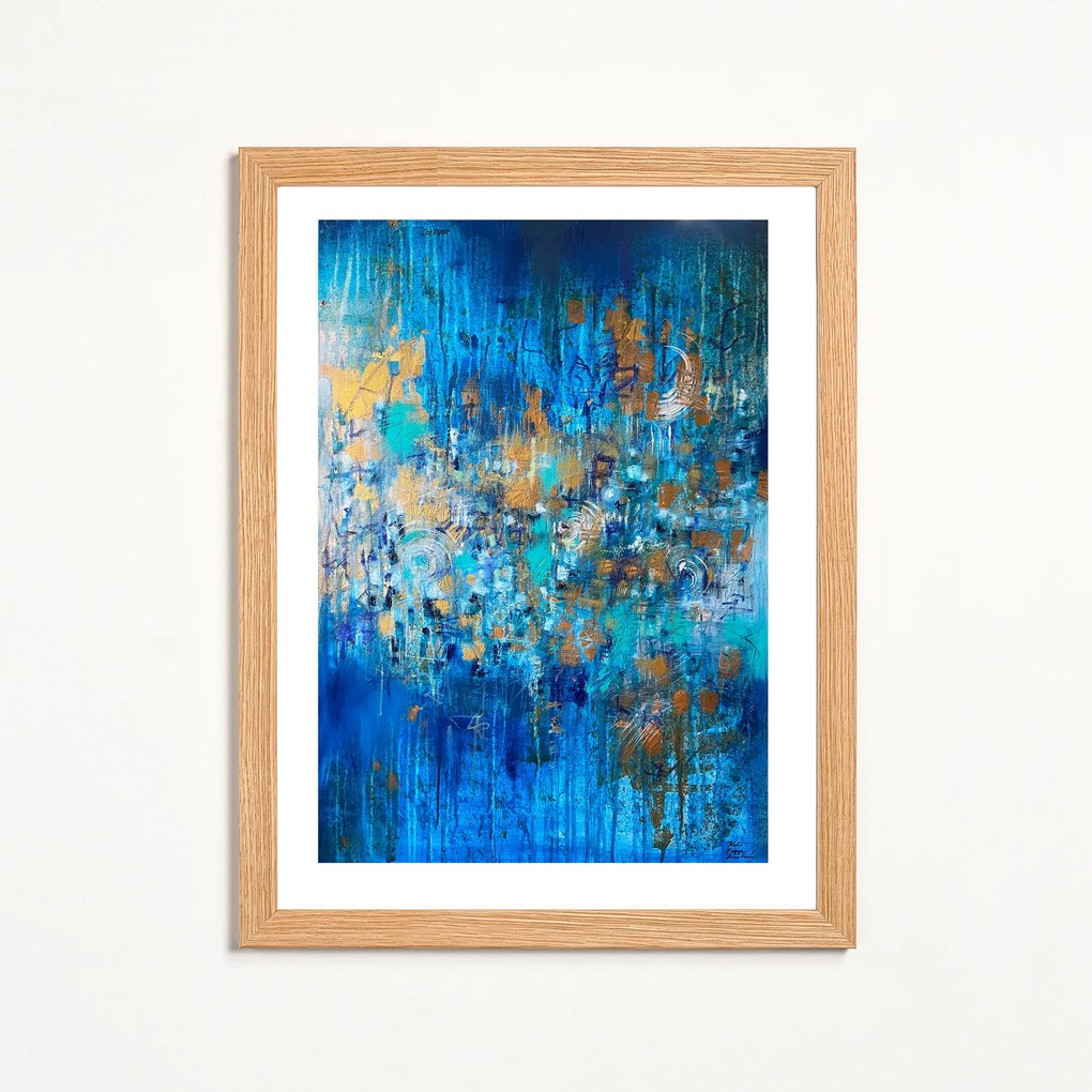 Kati Papp Zemková | Štyri hmloviny Rám: Dubový, Velikost: 30 x 20 cm