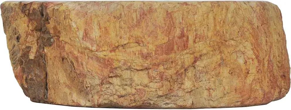 Umyvadlo 45 x 35 x 15 cm fosilní kámen krémové 142778