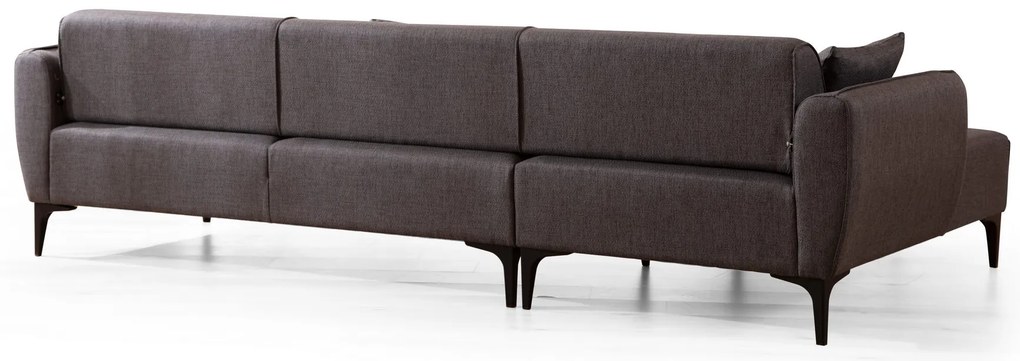 HANAH HOME rohová pohovka BELISSIMO vlevo tmavě šedá 560ARE1801